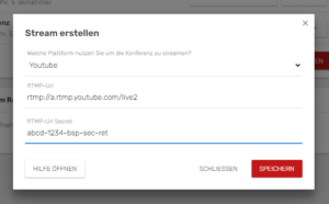 Streamen einer bbbserver.de Konferenz - bbb-hilfe.de